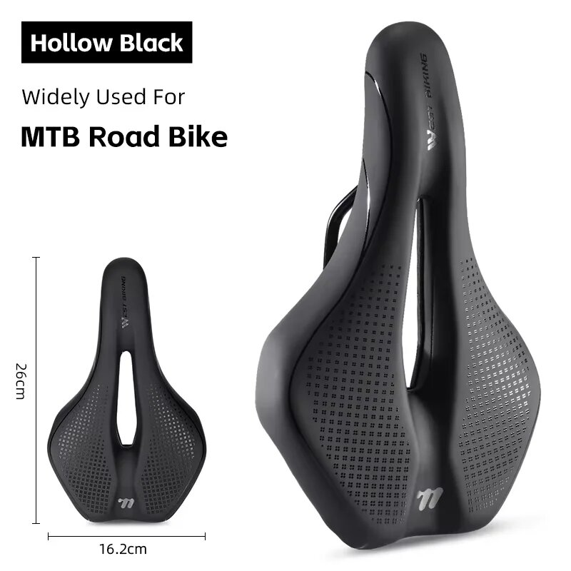 WEST BIKING Седло для MTB/Road Bike, Hollow Style, черный