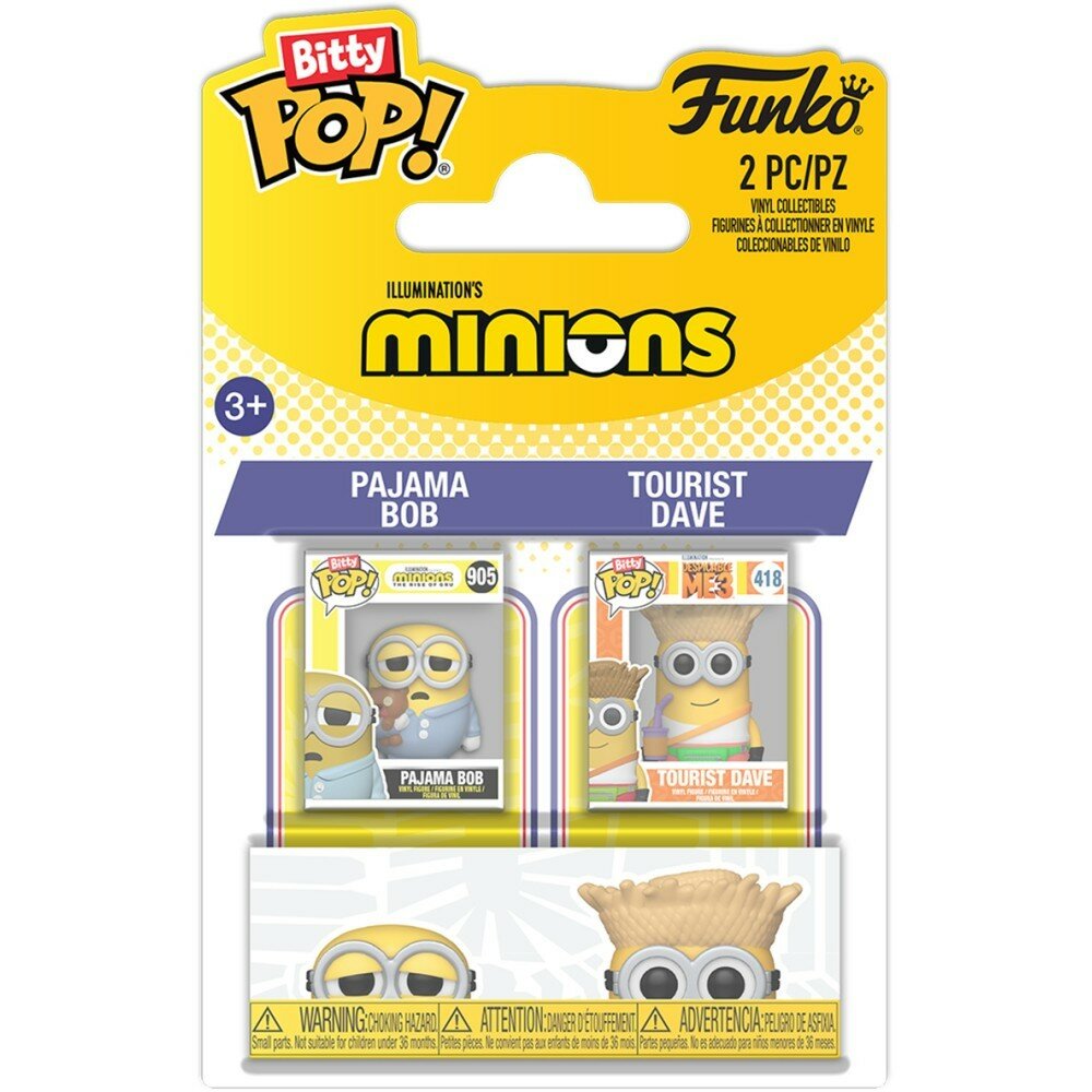 Набор фигурок Funko Bitty POP! Minions Pajama Bob & Tourist Dave 94223