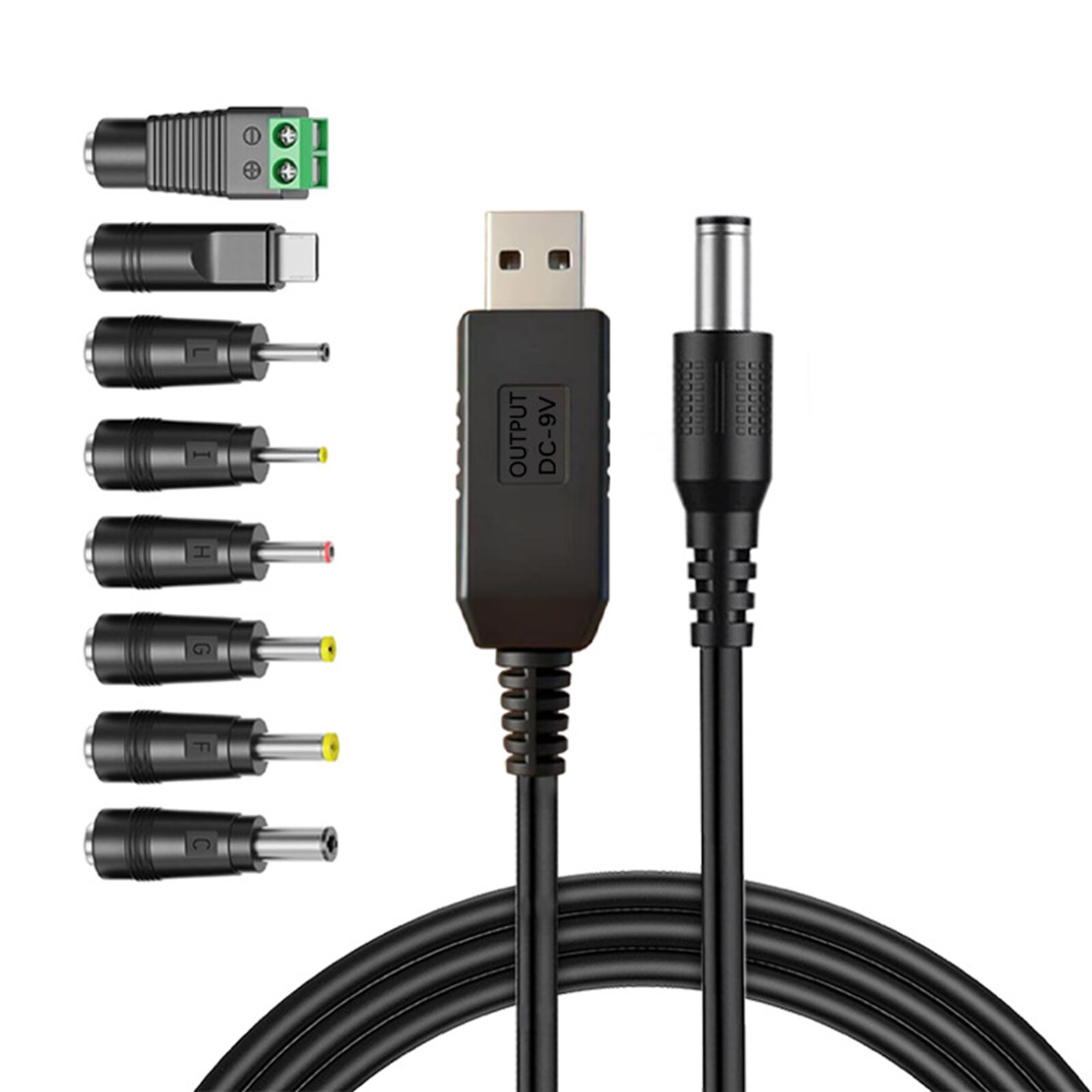 Набор USB на DC5.5мм преобразователей 5V/9V/12V с 8