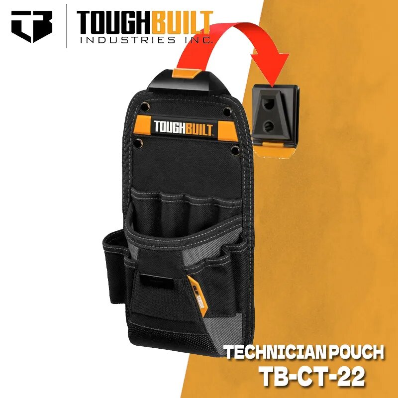 Сумка для инструментов ToughBuilt TB-CT-22 (ClipTech, 11 карманов, черный)