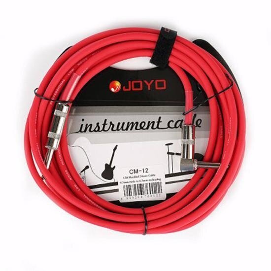 Кабель инструментальный, красный, прямой/угловой, 4.5м, Joyo CM-12-RD