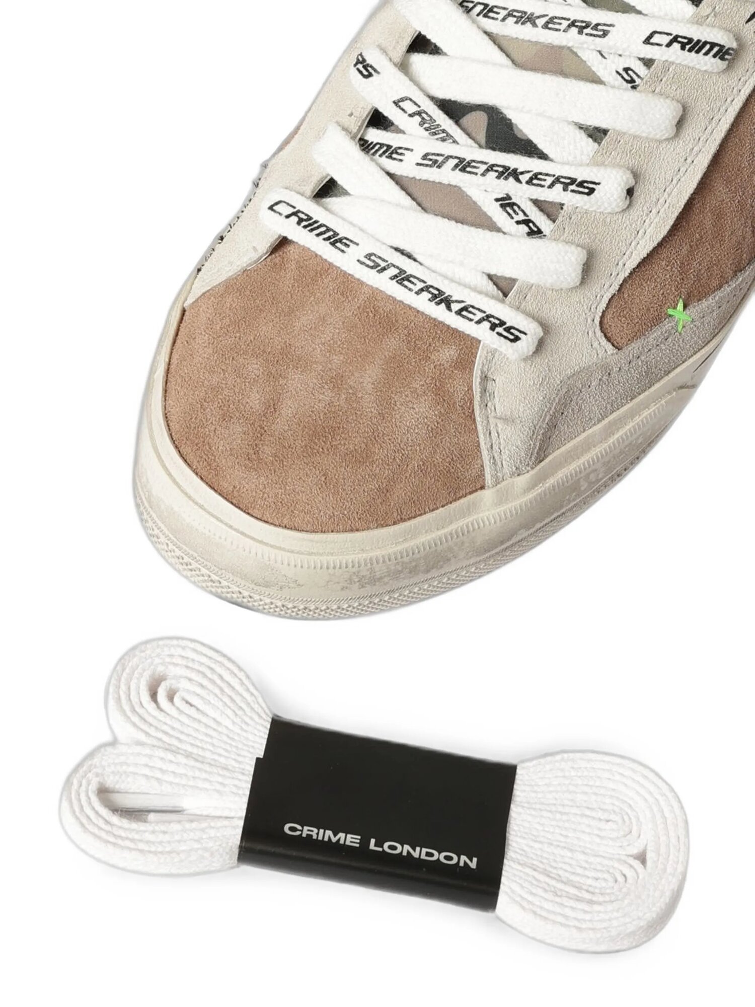 Кроссовки Crime London Deconstructed suede sneakers, размер 42, коричневый/серый/оранжевый — фото 1