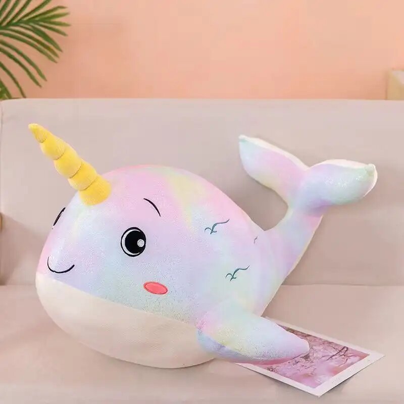 Милые синие розовые киты плюшевые игрушки1 шт80cm，Экономика, доступные, из Китая. Срочный транспорт.