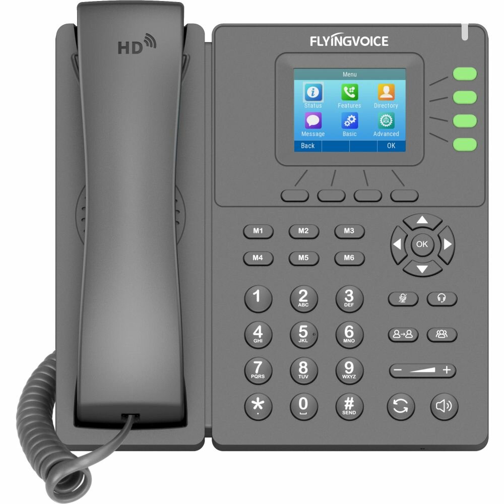 IP-телефон FlyingVoice P21 серый для офисной телефонии