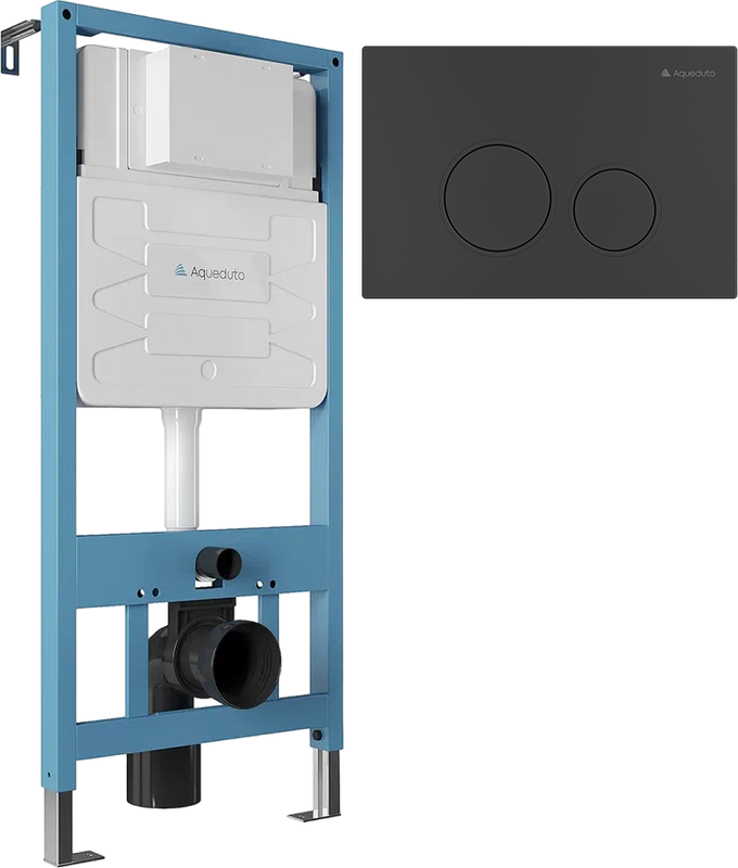Комплект Инсталляция Aqueduto Tecnica TEC01 + Кнопка Circulo CIR0140 цвет матовый черный