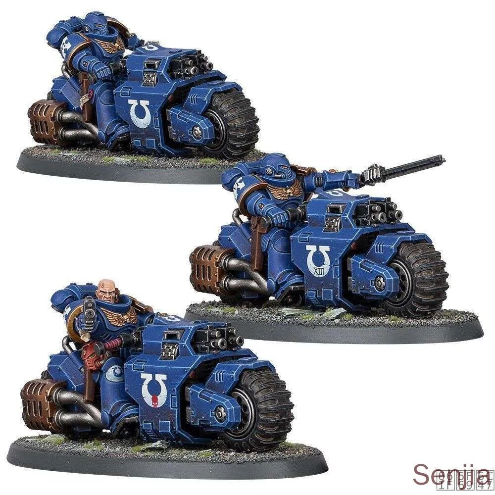 Смола Миниатюра Warhammer 40000 Space Marines Outriders / миниатюр для настольной игры Упражнения для раскрашивания