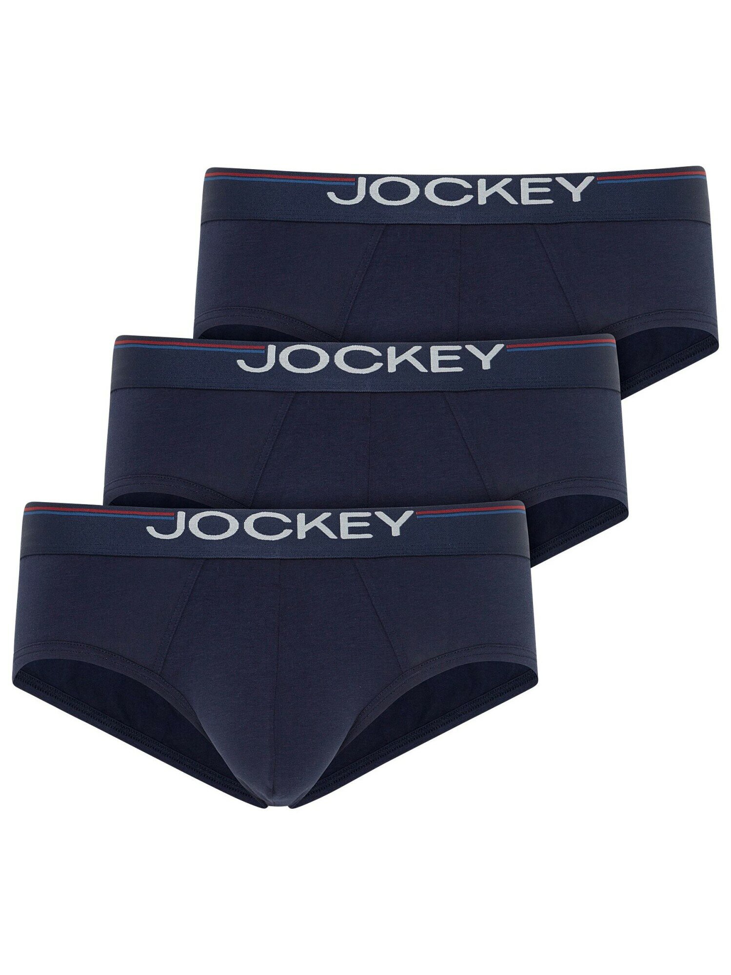 Трусы-брифы "17352483 Cotton Stretch Briefs 3 Pack - Blue" (комплект 3 шт) / Jockey / Синий / Размер XL
