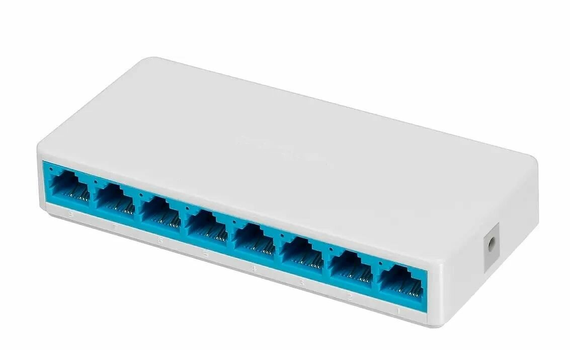 Коммутатор Mercusys MS108, 8 портов Ethernet 100 Мбит/с