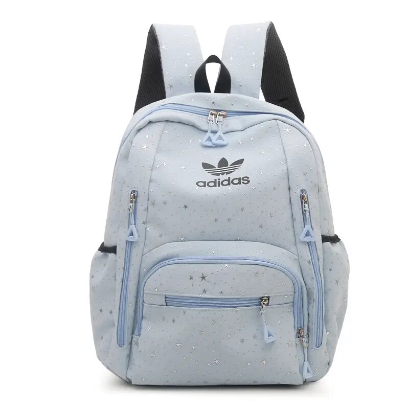 Adidas Школьный рюкзак для девочек и мальчиков подростковый вместительный с принтом звезды синий