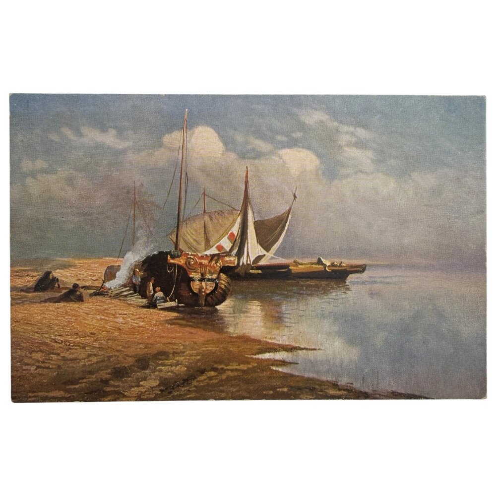 Почтовая открытка "Васильев - Вид на Волгу" 1900-1910 гг. Гранберг, Российская Империя