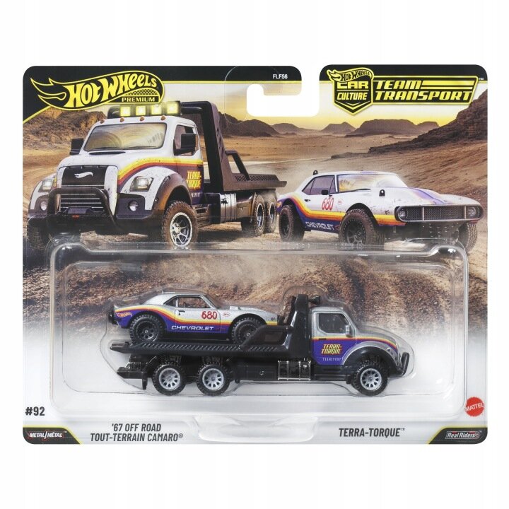 Игрушечный транспорт Hot Wheels PREMIUM - Набор из 2 машин, Team Transport #92 '67 Off Road Tout-Terrain Camaro-JHX93
