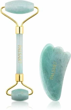 Набор для массажа Гуаша PALSAR7 Massage Roller and Guasha Jade, голубой кварц
