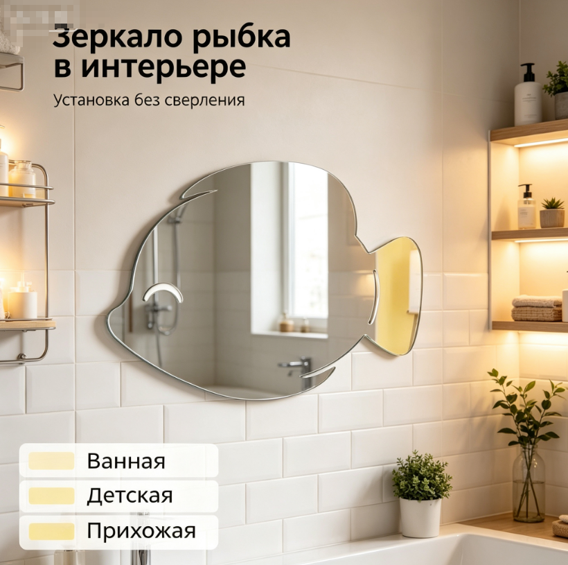 Декоративная зеркальная наклейка на стену, акриловое зеркало для детской, спальни и гостиной