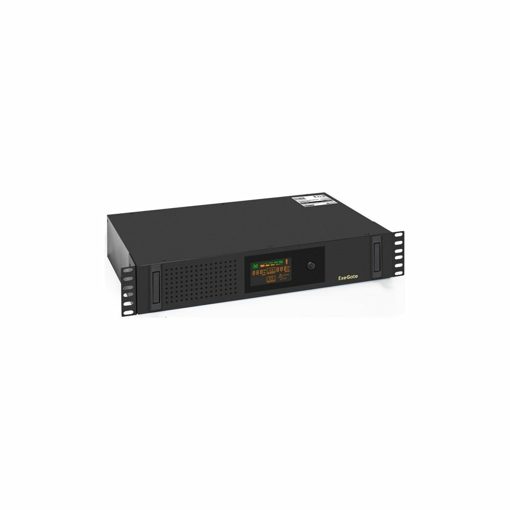 ИБП ExeGate ServerRM UNL-1000. LCD. AVR.2SH.3C13. USB.2U 1000VA 650W, Color LCD, AVR, 2*Schuko+3*C13, USB, 2U, установка в стойку, Black 293850