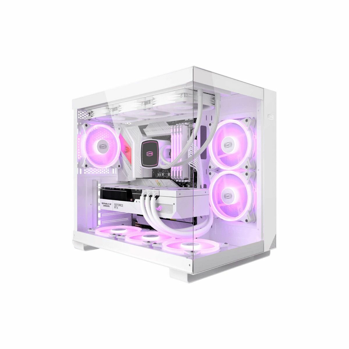 Корпус компьютерный PCCooler C3T500 ARGB WH Midi Tower Белый
