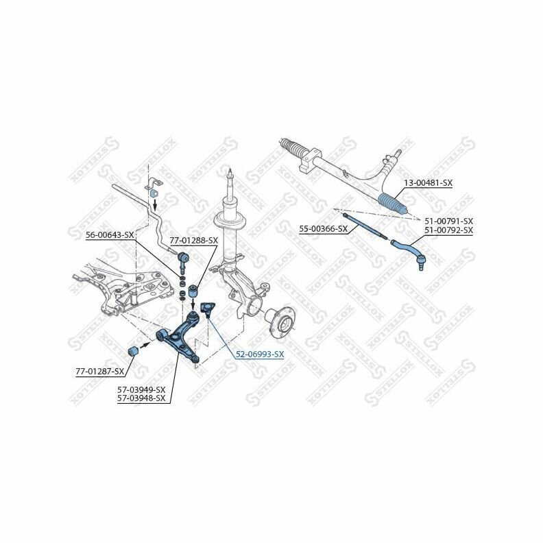 Опора шаровая Citroen Jumper/Peugeot, STELLOX 5206993SX