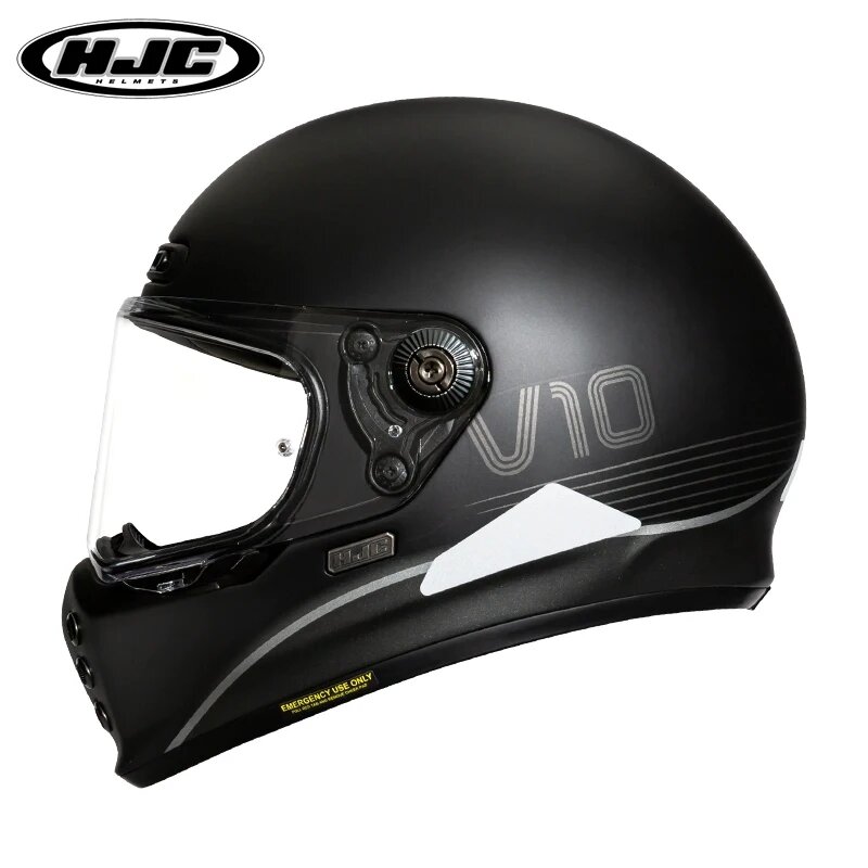 HJC V10 черный ретро мотошлем TAMI MC5SF