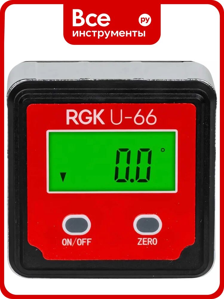 Компактный электронный уровень RGK U-66, для строительных и отделочных