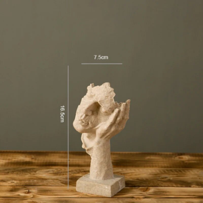 Статуэтка из смолы "Абстрактная Тишина", 16.5x7.5 см, Sandstone B