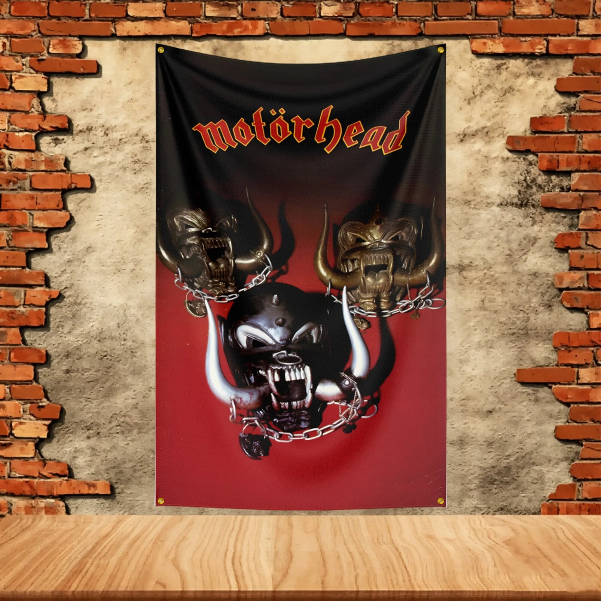 Флаг Motörhead 3х5 футов из полиэстера Красный, 60 х 90 см, ZH4649