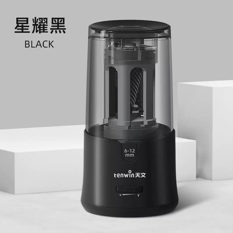Точилка Tenwin TW8038, для карандашей, электрическая, black
