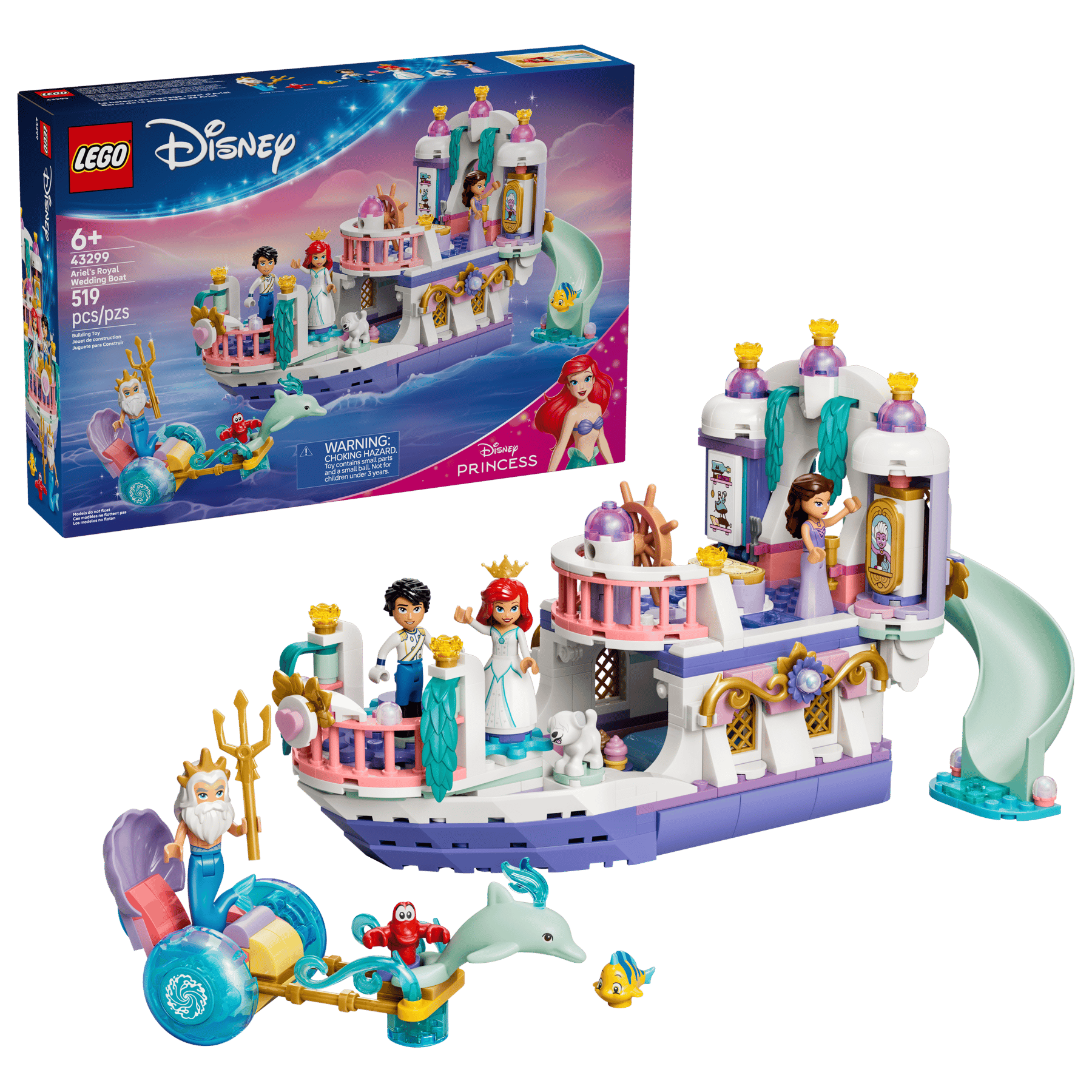 Конструктор LEGO Disney 43299 Ariel’s Royal Wedding Boat Свадебный корабль Ариэль