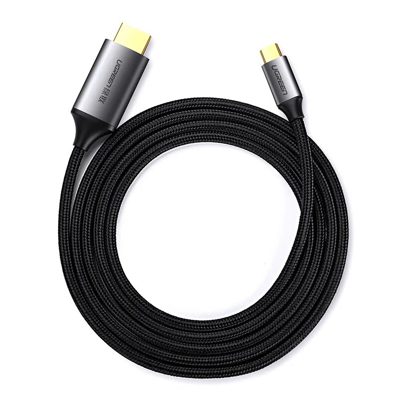 UGREEN Видеокабель USB Type-C - HDMI 1.5 м серый, поддержка 4K 60 Гц — фото 1