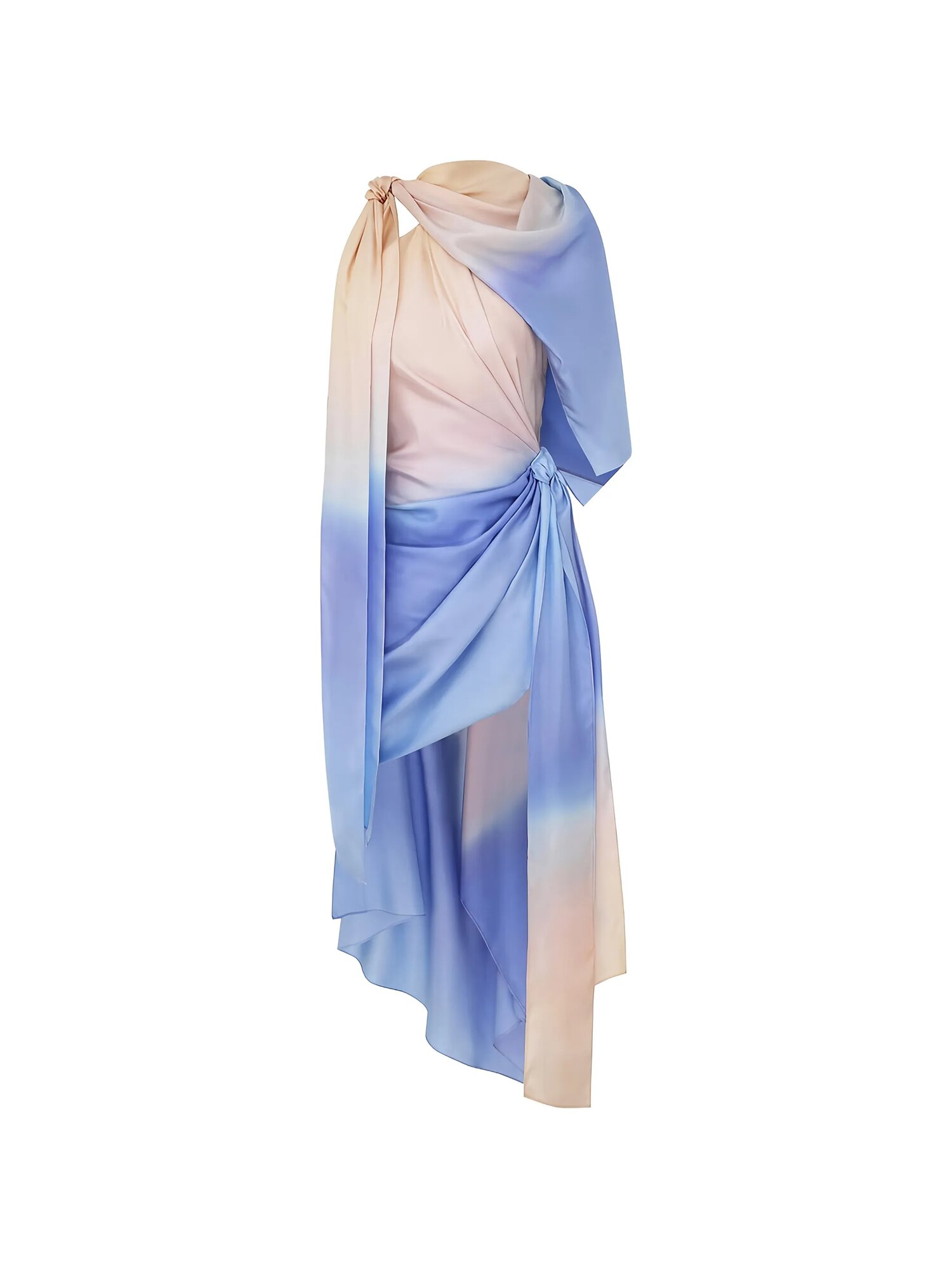 Платье Draped dégradé asymmetric dress