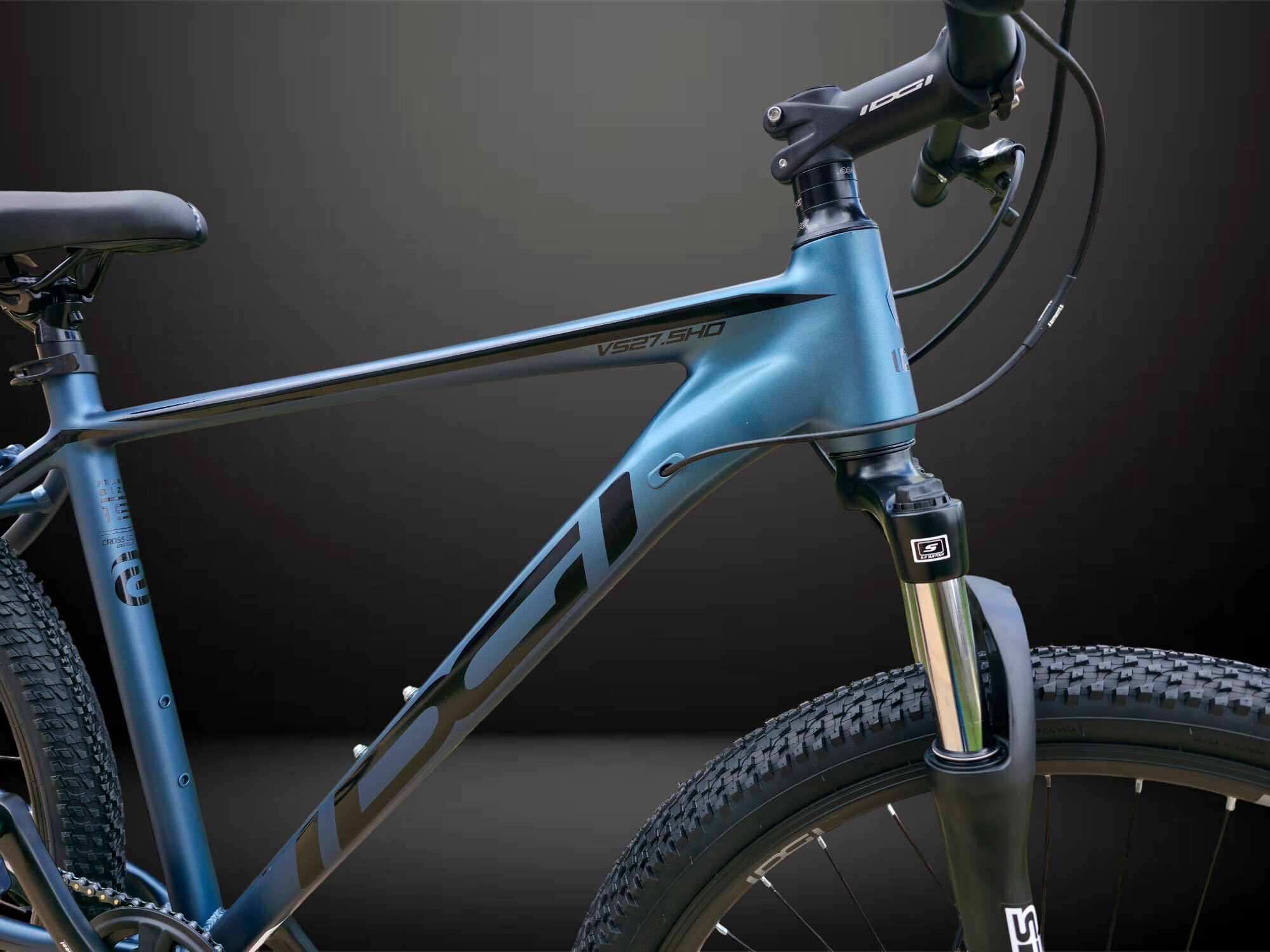 Велосипед горный IDGI VS 27.5- Shimano Altu-8, SUNTOUR XCE-100, Кассета, Гидравлика, Полированные швы,