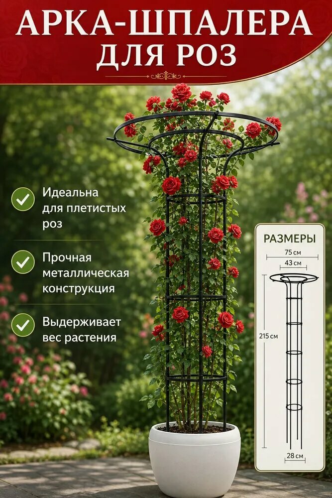 Подставка для цветовКомплект креплений2150 х 750мм, Углеродистая сталь, 1 шт