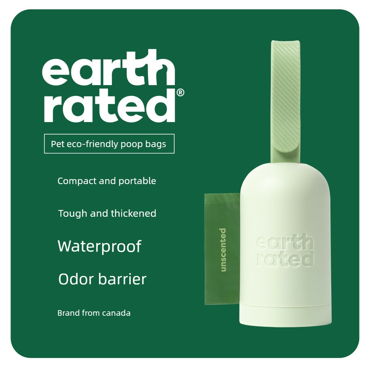 Earth Rated Средний Новая Упаковка Страп Стиль Сборные Мешки для Домашних Животных Капсулы Эко-Дружелюбные