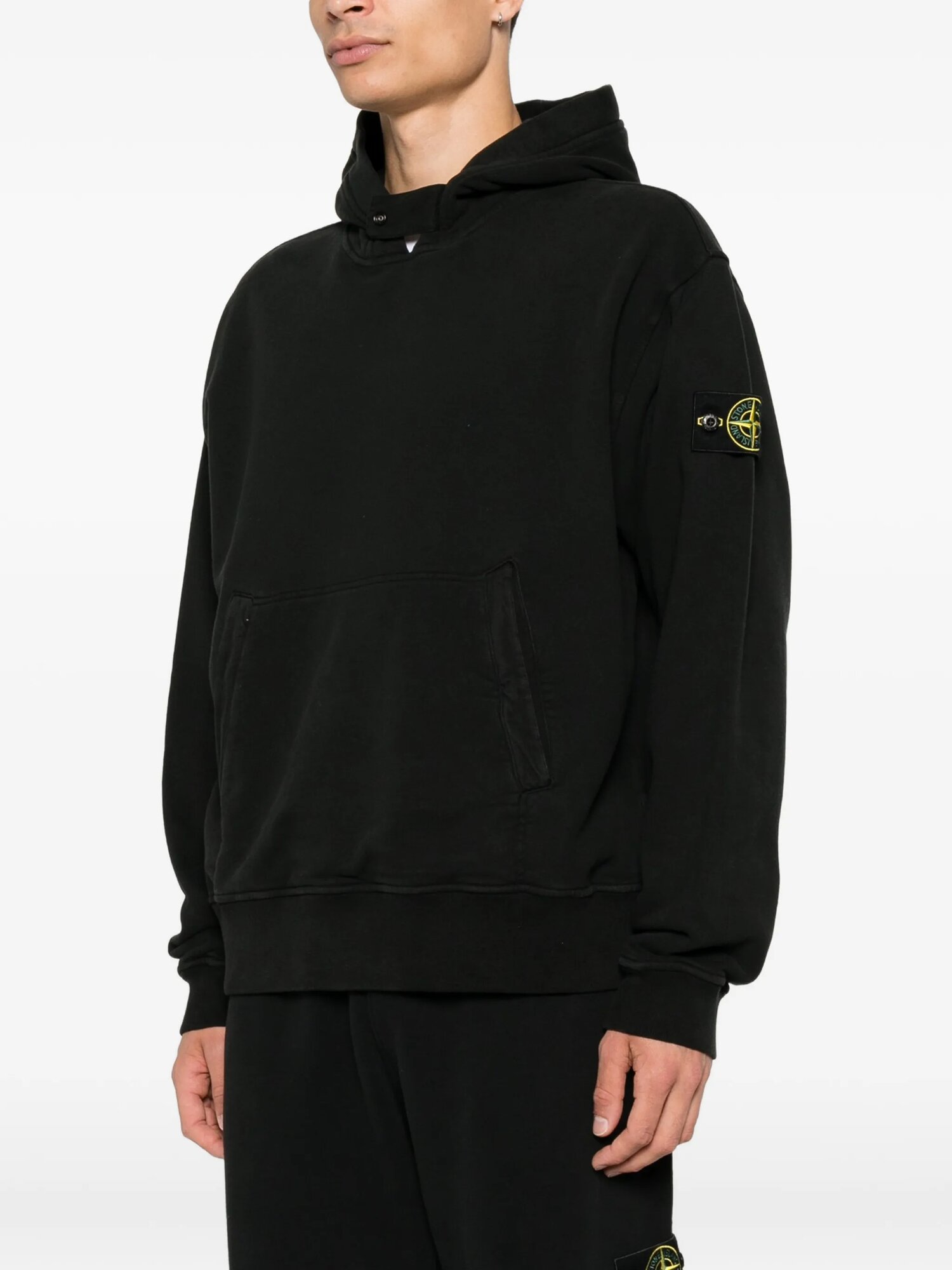 Худи Stone Island Logo-patch pouch-pocket hoodie, размер S — фото 1