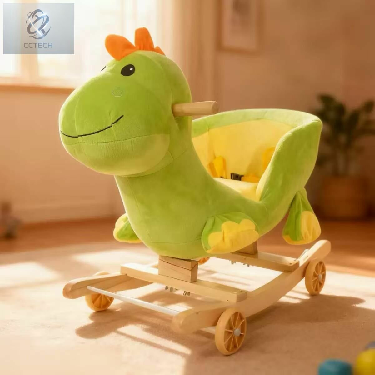 Детский качающийся конь-качалка деревянный, стоячий, с игрушками, для мальчиков и девочек, на первый день рождения, развивающий