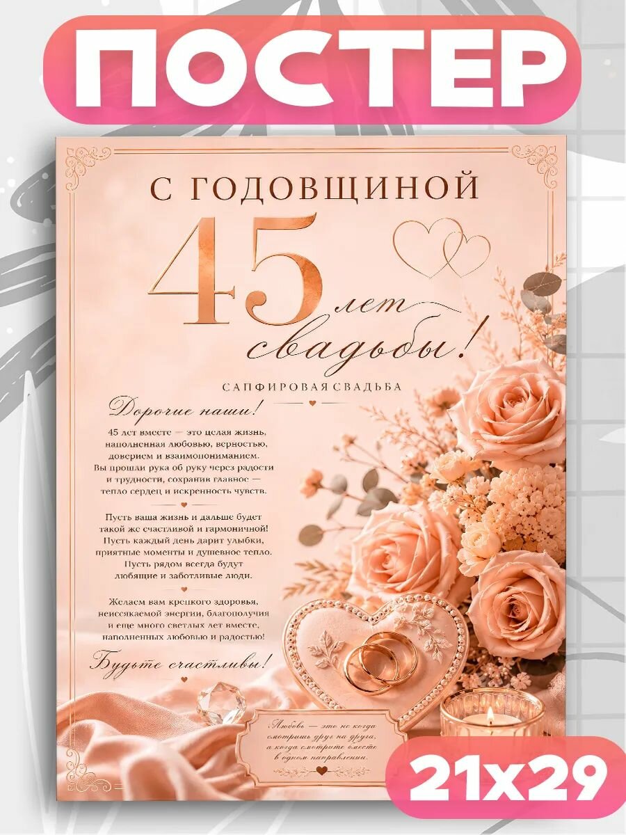 Плакат на свадьбу на стену