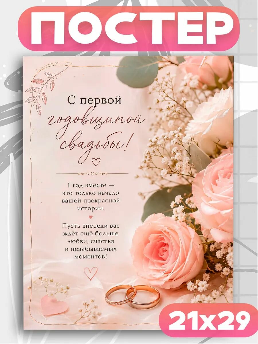 Плакат на свадьбу на стену