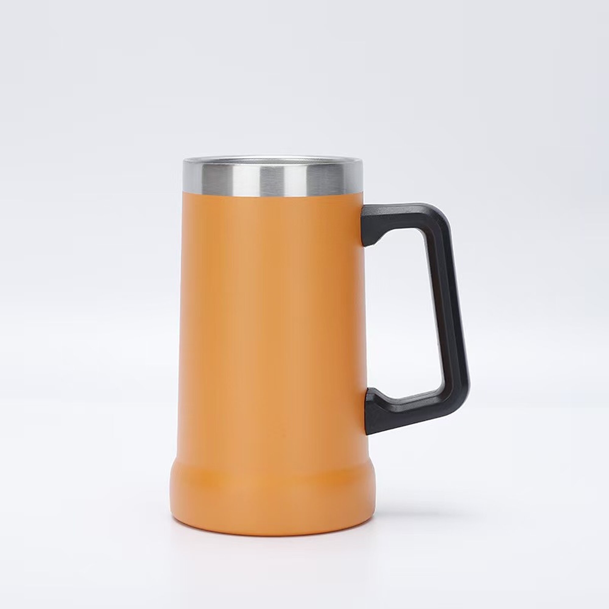 Термокружка Оранжевая вакуумная колба из нержавеющей стали 24oz с ручкой и кофейной чашкой, маленькая, ледяной тираны