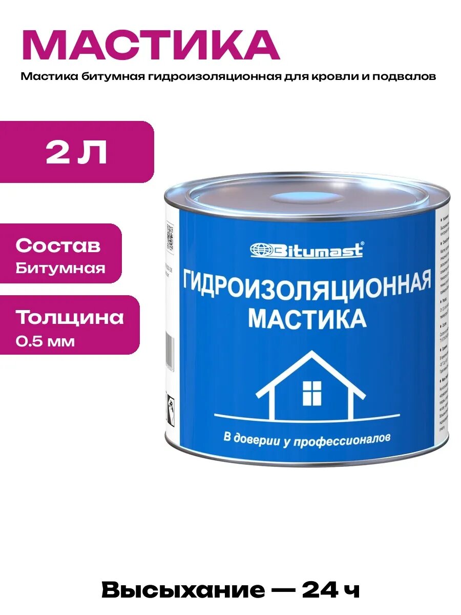 Мастика битумная холодного применения для бетона и кирпича