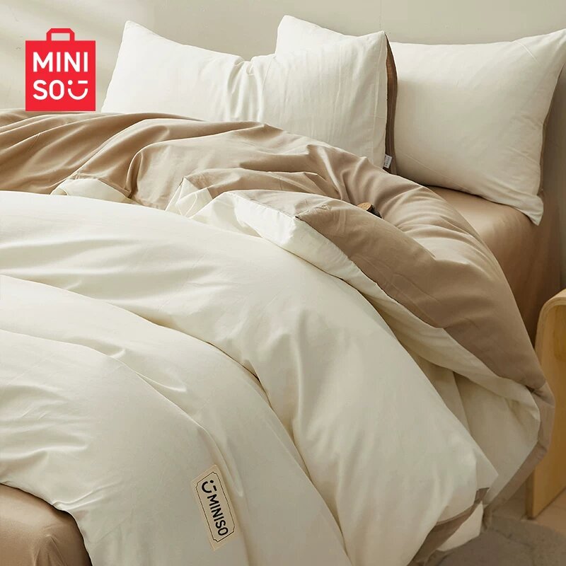 Пододеяльник Miniso из чистого хлопка, одинарный, 150x200x230, простыня для общежития, одинарное покрывало, новая