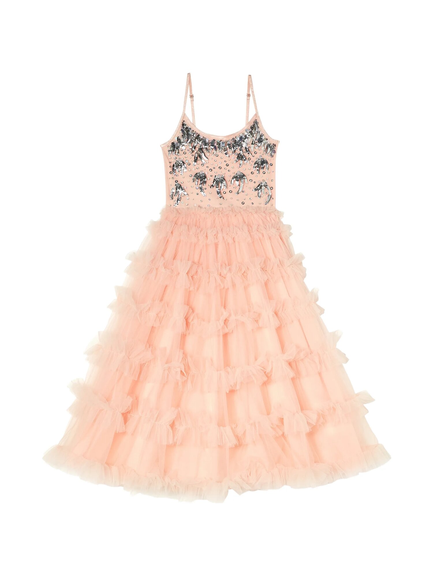 Платье Sequin-embellished ruffled dress