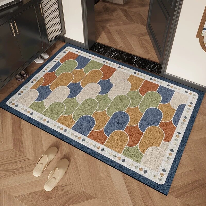 Винтажный американский коврик из плетеной веревки для прихожей, 50x80 см, против пыли и грязи для домашнего