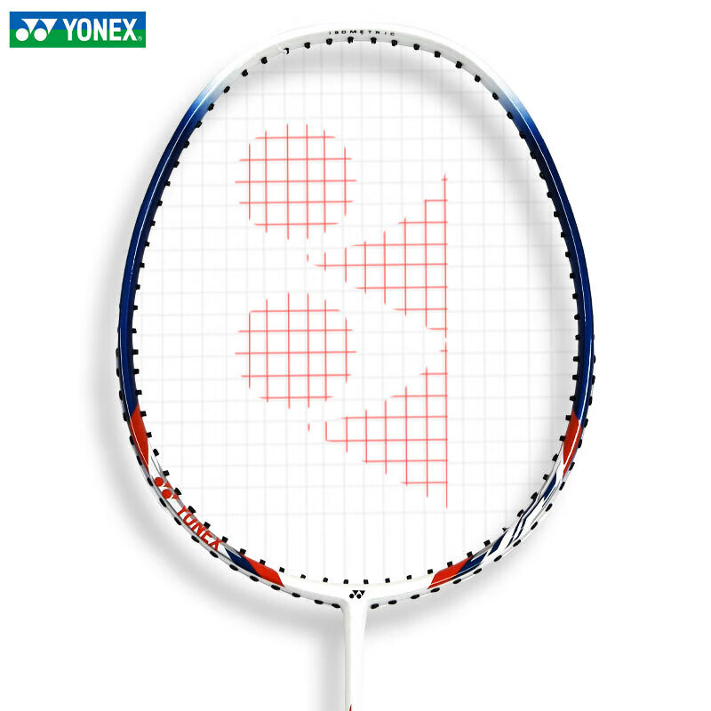 Набор ракеток YONEX NR7000I с углеродной шахтой для начинающих с готовой натяжкой и 2 лентами для рукоятки Цвет：Белый и
