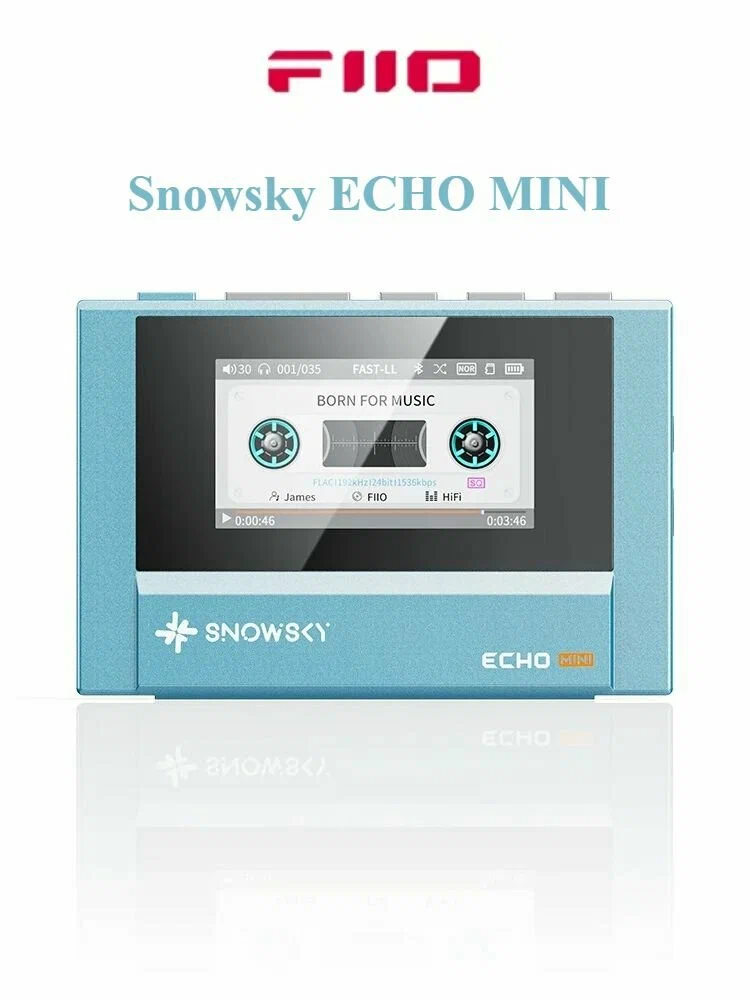 FiiO Snowsky ECHO MINI 8GB Портативный Музыкальный Плеер Без Потерь Bluetooth UI С Длительным Сроком Службы，синий