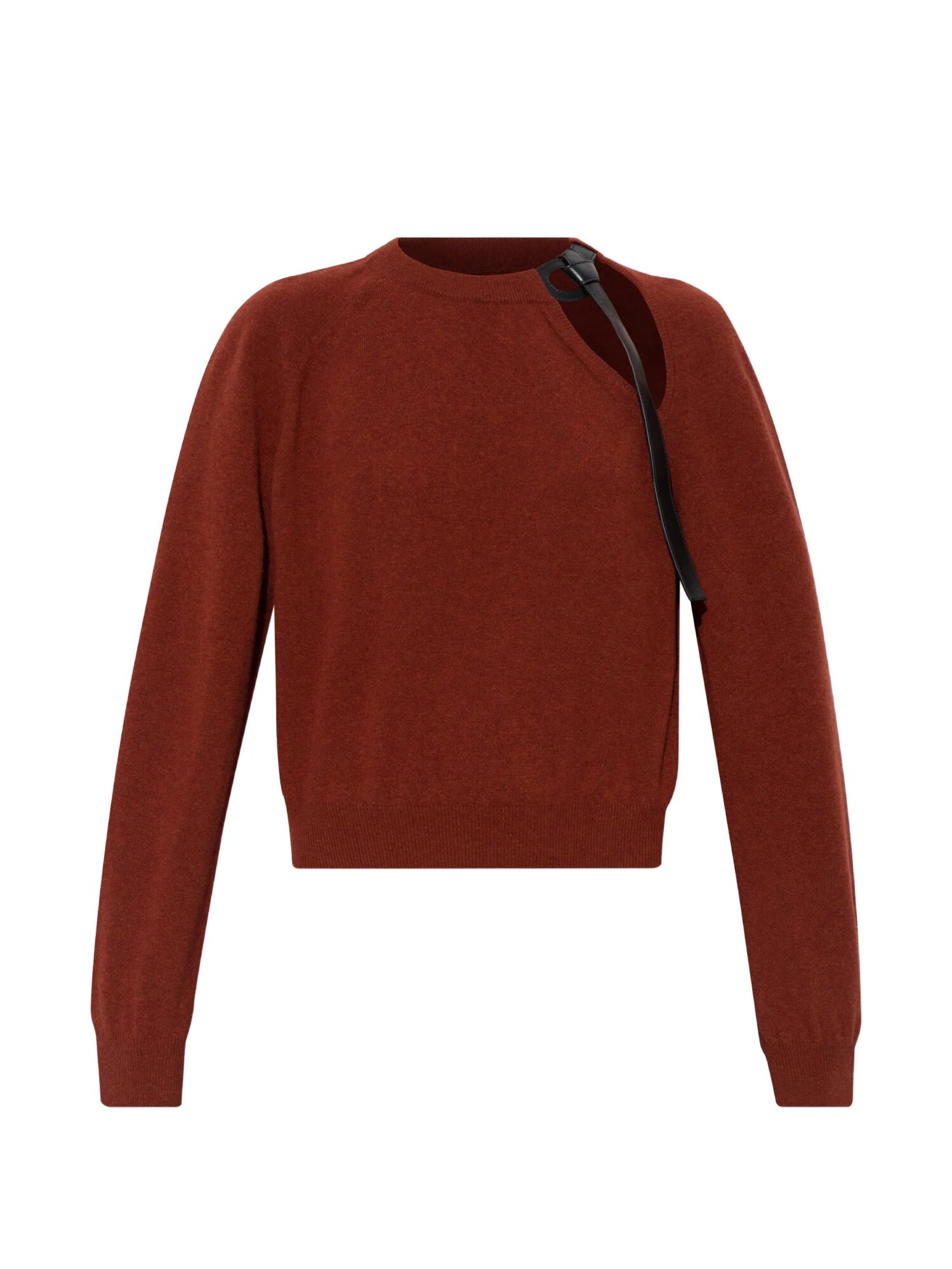 Свитер Leather-appliqué cut-out sweater