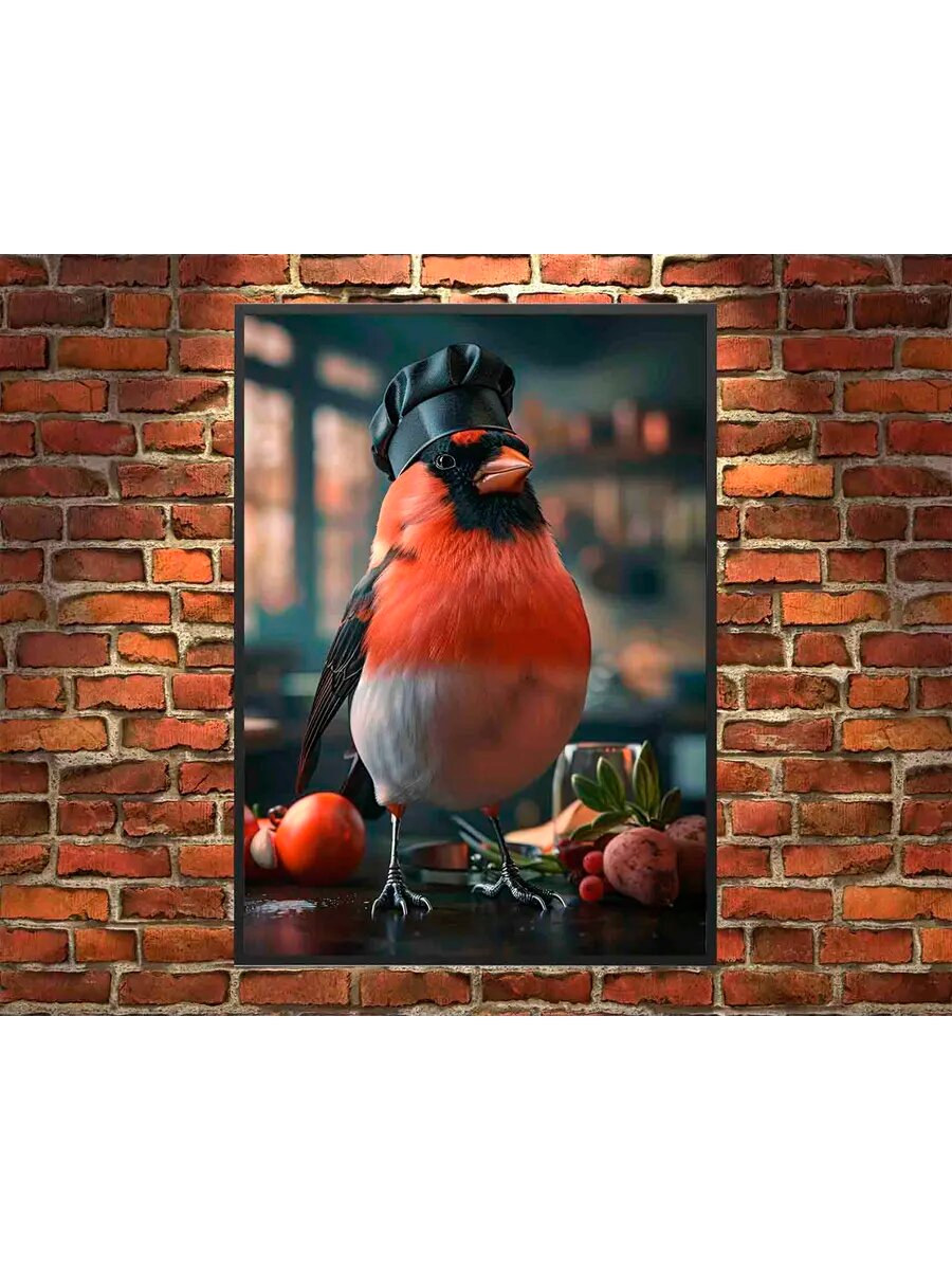 Приготовление птицы Снегирь 3, Плакат 30x42см
