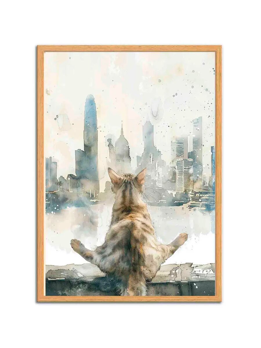 Сингапурская кошачья йога 5, Плакат 30x42см