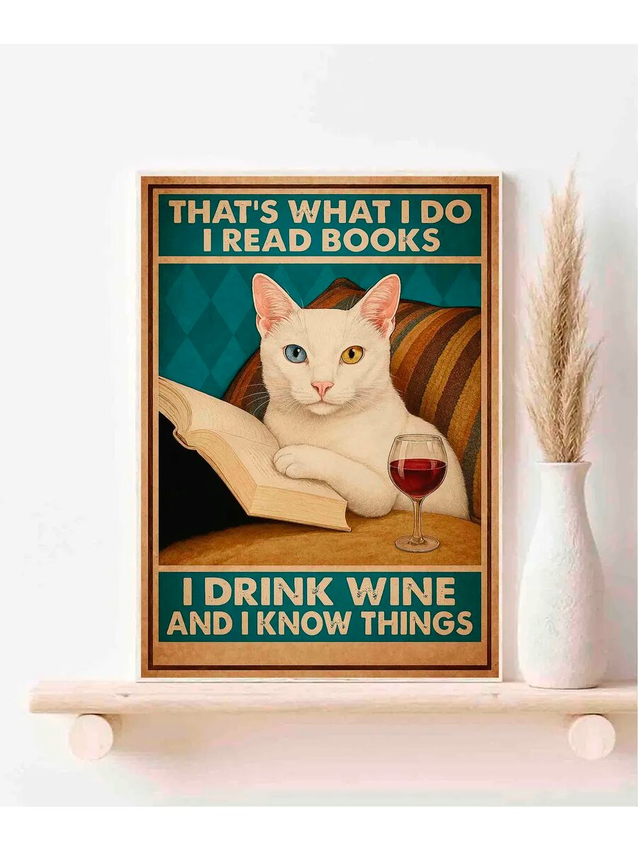 Кошка Као Мани, I Read, I Drink, I Know Things, Плакат 30x42
