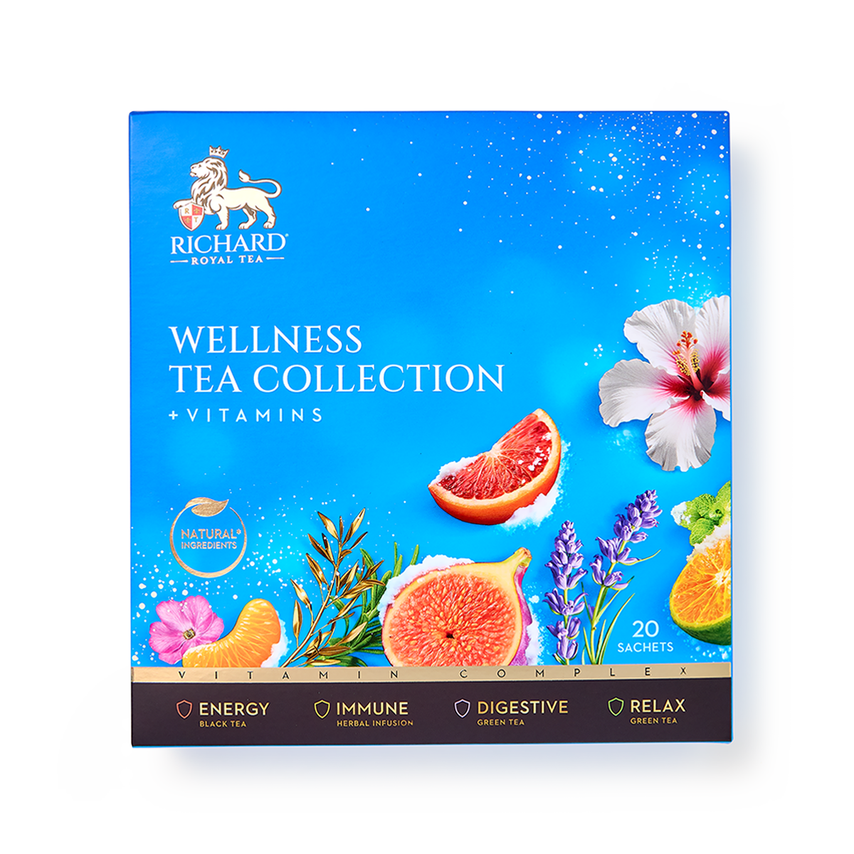 Чай Richard Royal Wellness Tea Collection ассорти 20 пакетиков 4 вкуса функциональной линии