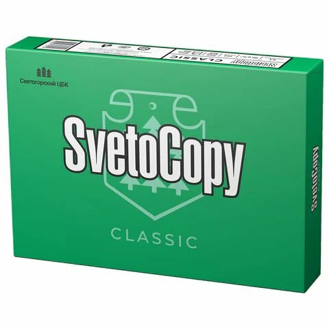 Бумага для офисной техники SVETOCOPY CLASSIC (A4, марка C, 80 г/кв. м, 500 листов)