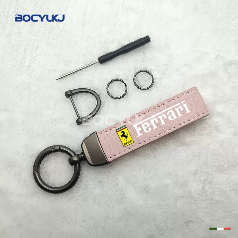 Металлический ключ-браслет Ferrari анти-потеря, цвет розовый