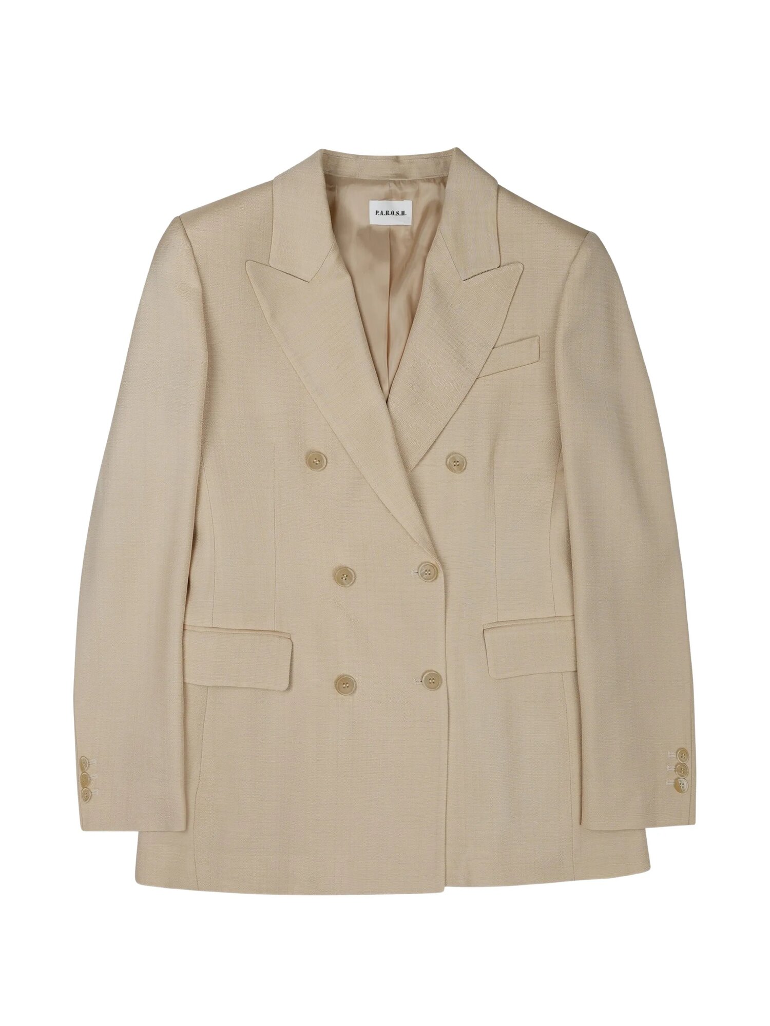 Пиджак Double-breasted slub-texture jacket